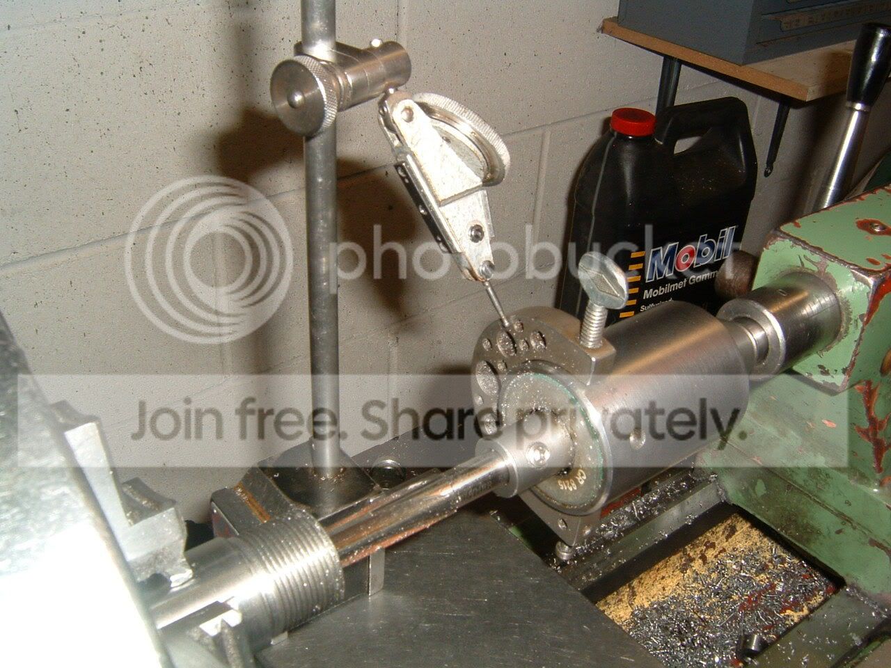 tailstock mounted indicator for reamer depth
