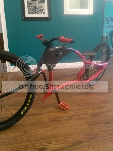 Handbuilt ferrari stretch cruiser | Rat Rod Bikes Bicycle Forum