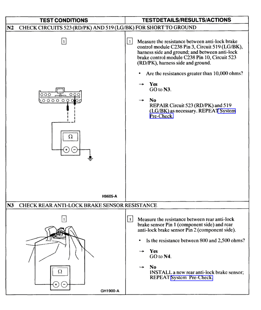 pinpoint test for a N: CODE 10 - SPEED SENSOR LOW RESISTANCE OR SHORTED ...